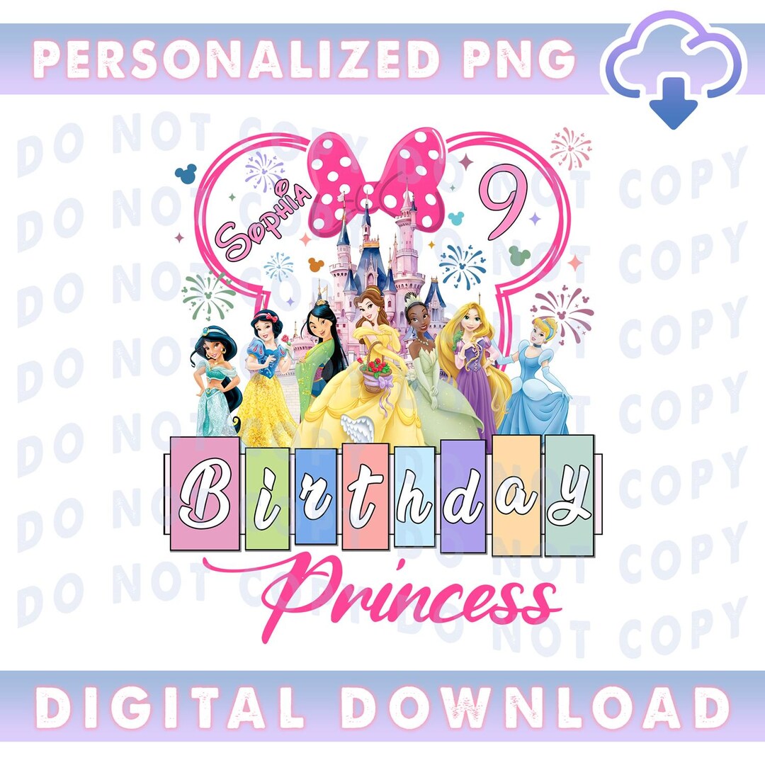 Personalized Princess Birthday Png, Disneyworld Princess Png, in My Birthday Era Shirt, Custom ...