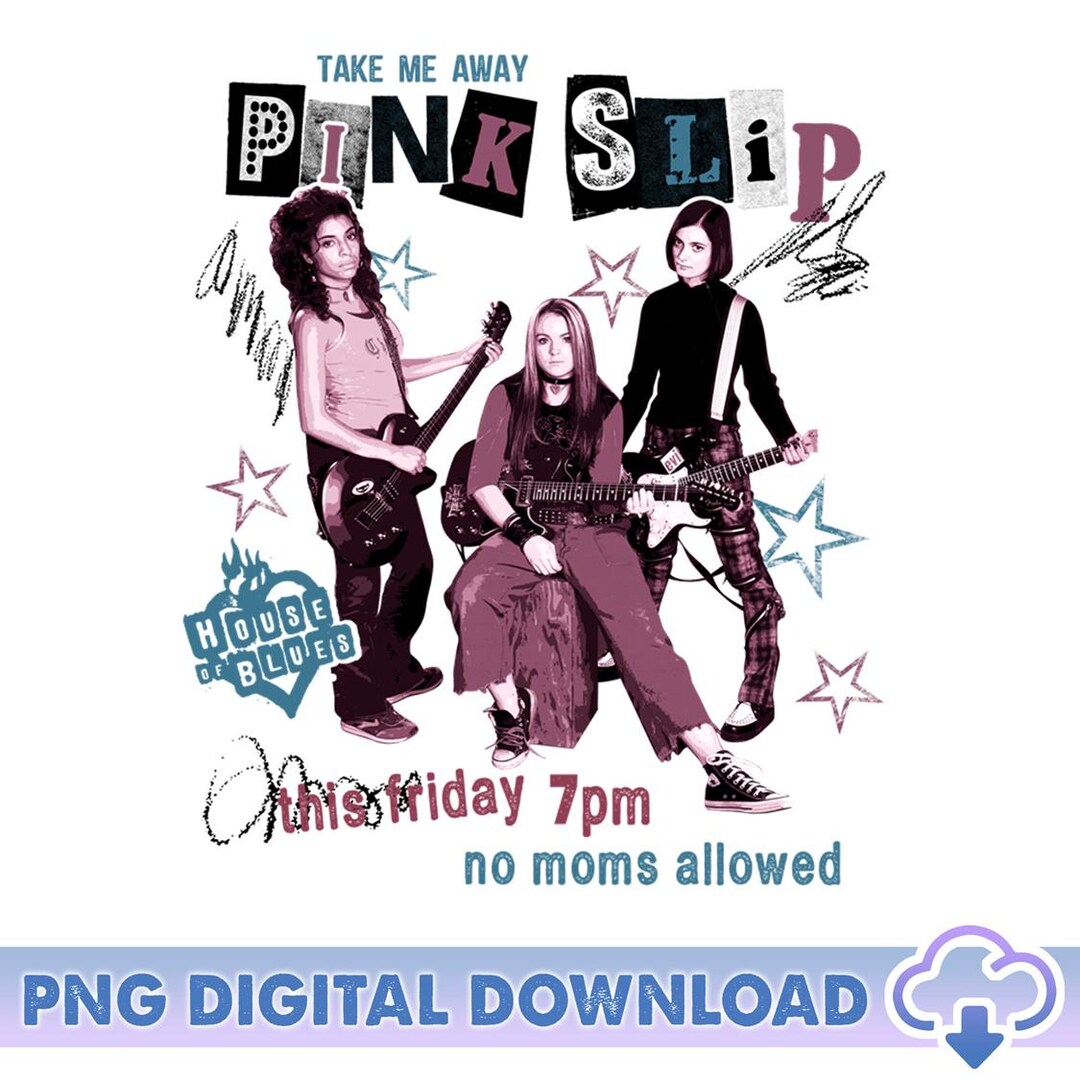 Freaky Friday Movie PNG, Pink Slip Png, Vintage Movie Inspired Png ...