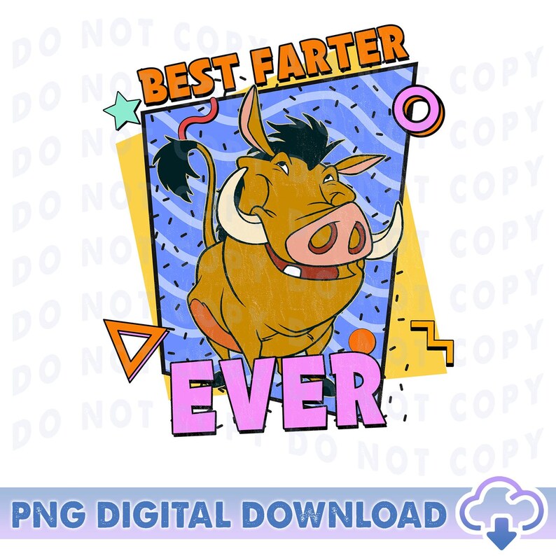 Disneyland Lion King Pumbaa Best Farter Ever Png, Father Day Gift ...