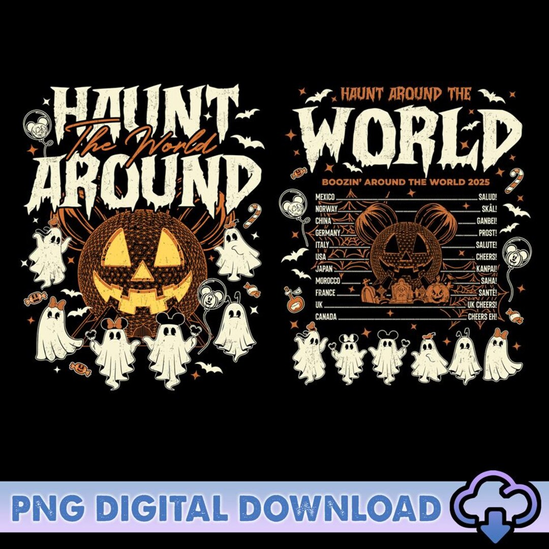 Disneyland Epcot Halloween Pumpkin Haunt Around the World PNG, Mickey's ...