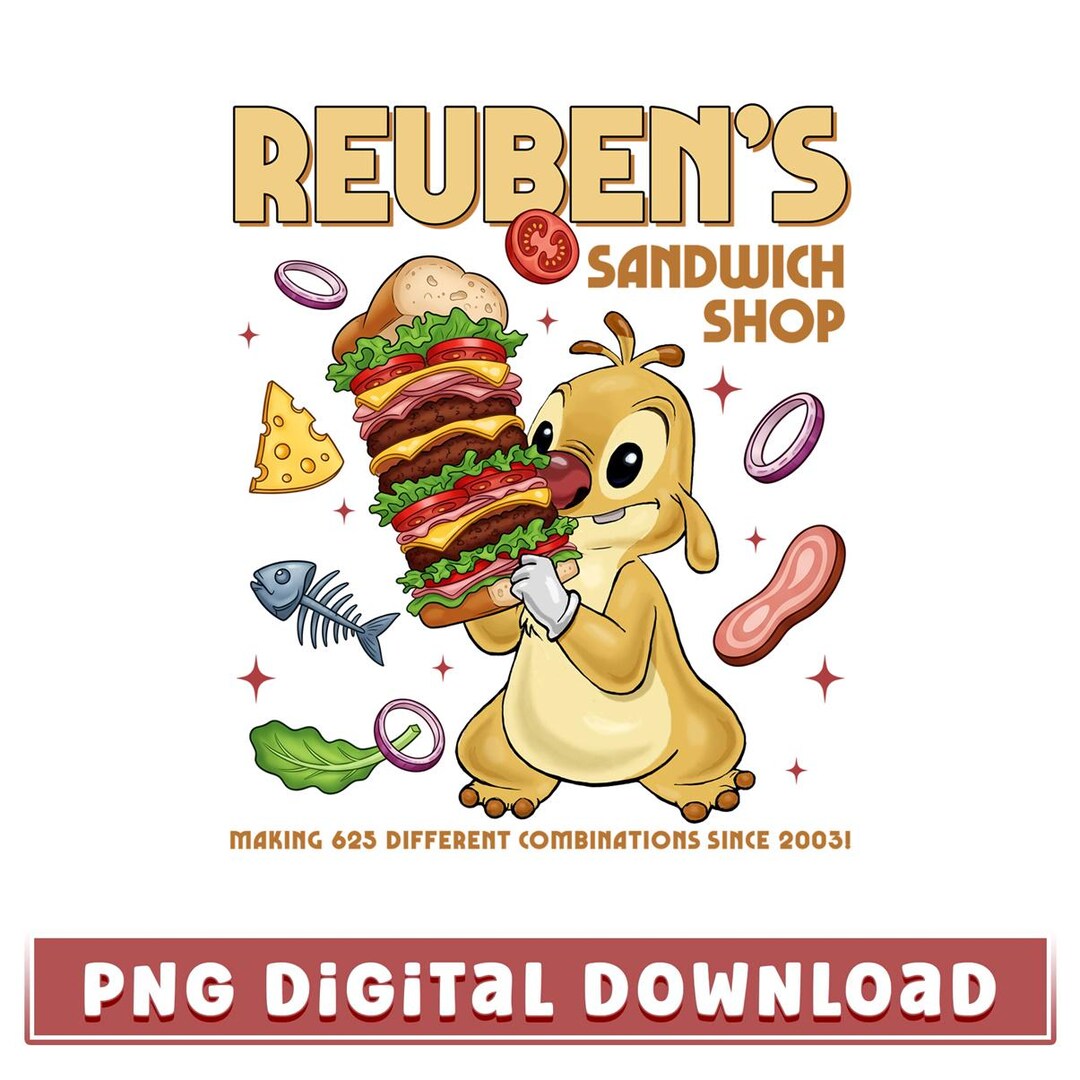 Disneyland Lilo and Stitch Reuben PNG, Reuben’s Sandwich Shop, 625 ...