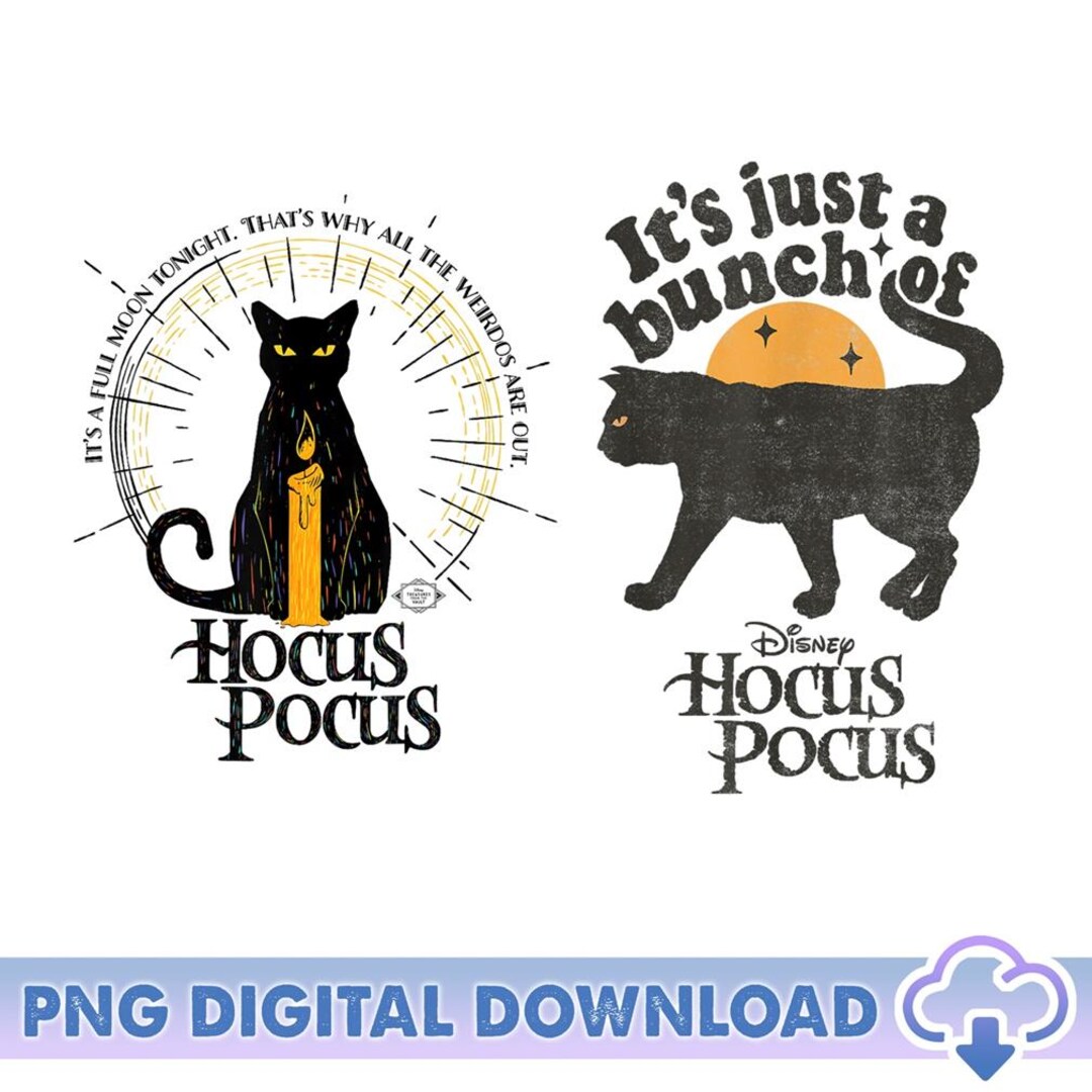 Hocus Pocus Binx With Black Flame Candle Full Moon PNG, Witch Movie Png ...