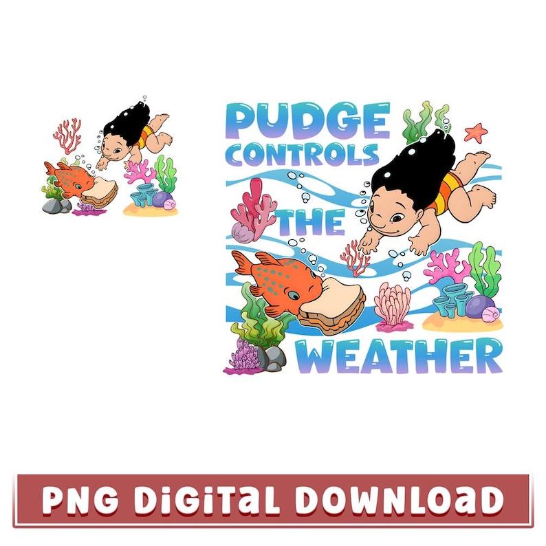 Lilo and Stitch Disneyland Pudge PNG, Pudge Control the Weather Png ...
