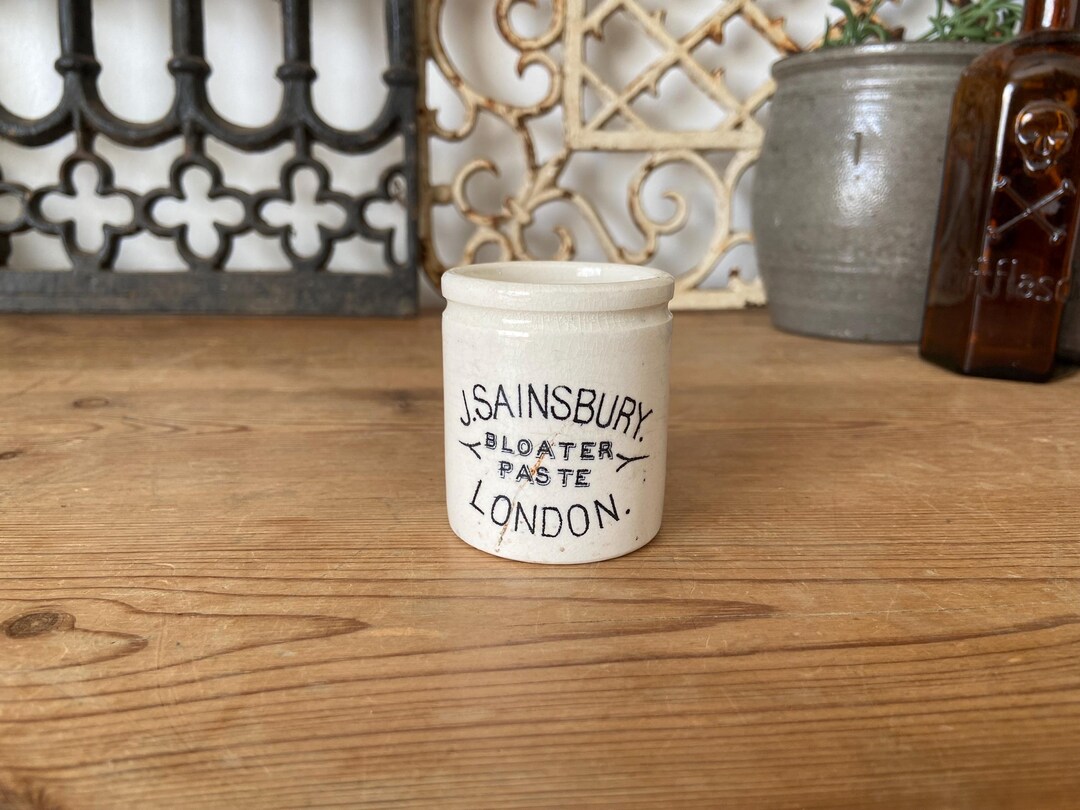 Antique Ironstone Sainsburys Bloater Paste Pot - Etsy