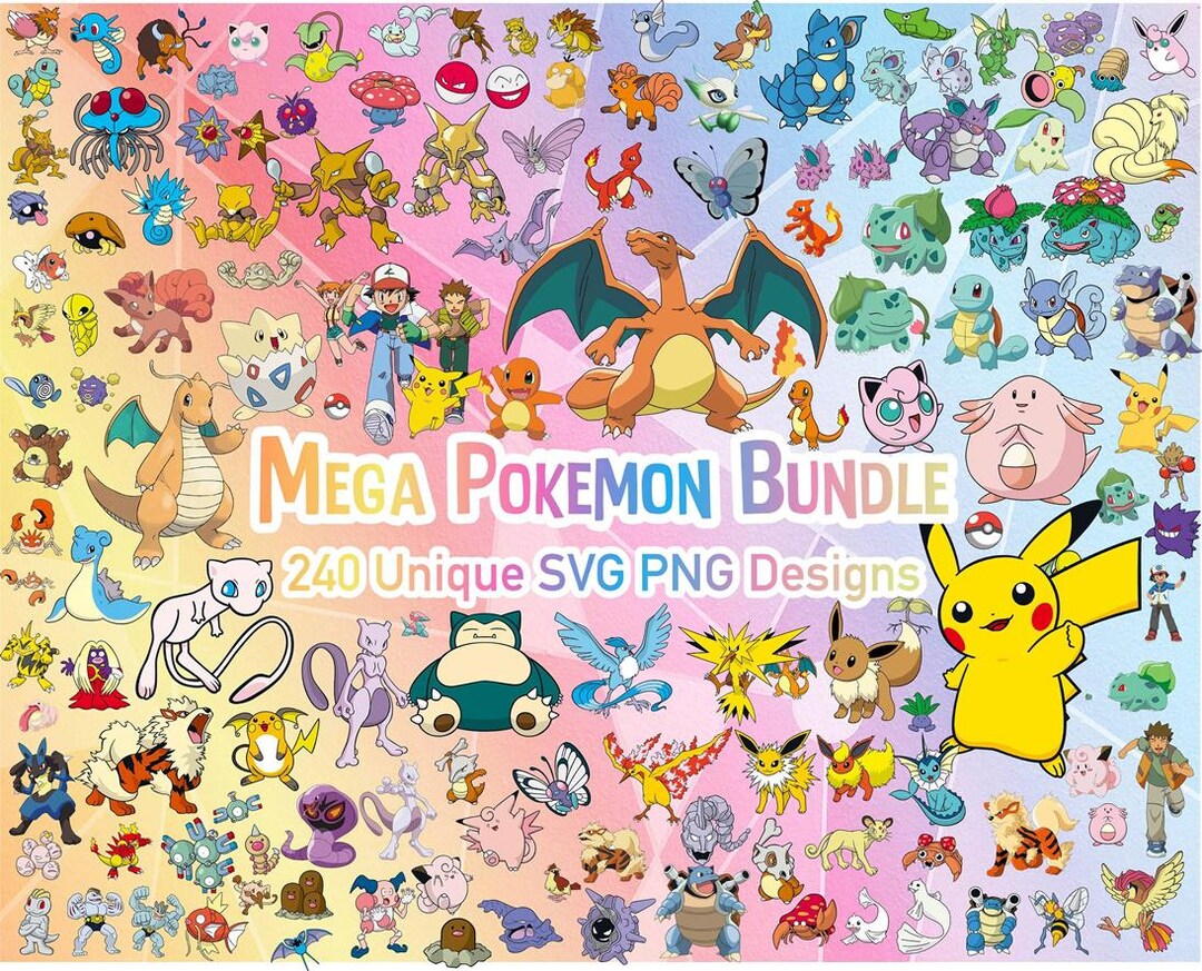 2500+ Pokémon Svg PNG Bundle | Mega Bundle Pokémon Cartoon Svg PNG ...