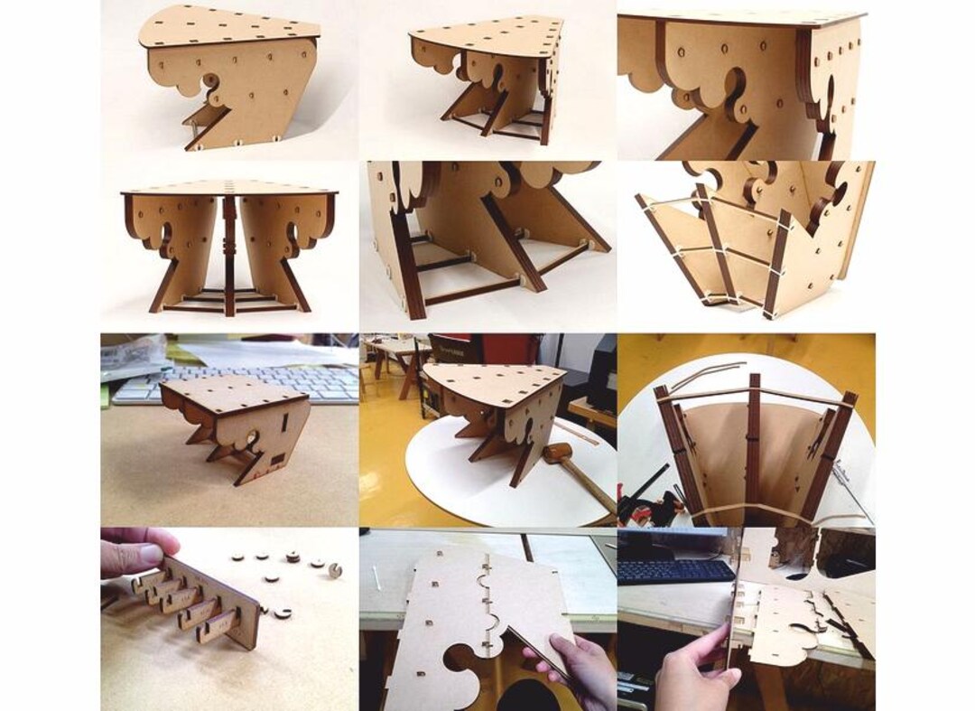Furniture 400pcs Laser Cut, CNC Cut -SVG, Eps, Dxf, Cdr, Ai, Bar Stool Delta, Bar Stool, Chair ...