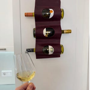 3 Bottle Wine Rack, Leather Wall Wine Display, Engraved Hanging Wine ...