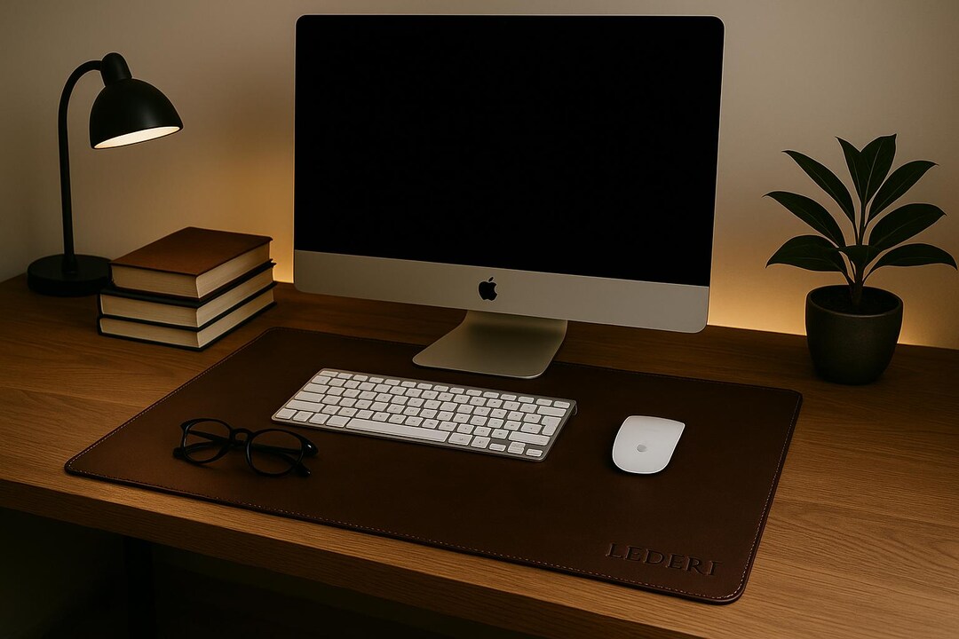 Leather Large Gaming Mouse Pad, Custom Laptop Mat, Leather Placemats ...