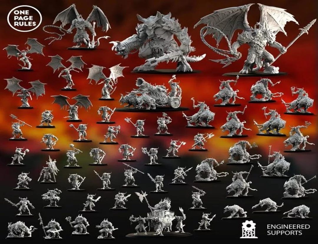 One Page Rules War Daemons/ Dnd Stl Files, Stl Files, Stl Pack, Pathfinder Stl, Best Stl ...