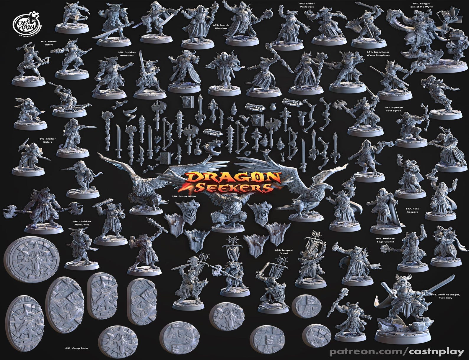 Dragon Seekers / Dnd Stl Files, Stl Files, Stl Pack, Pathfinder Stl ...