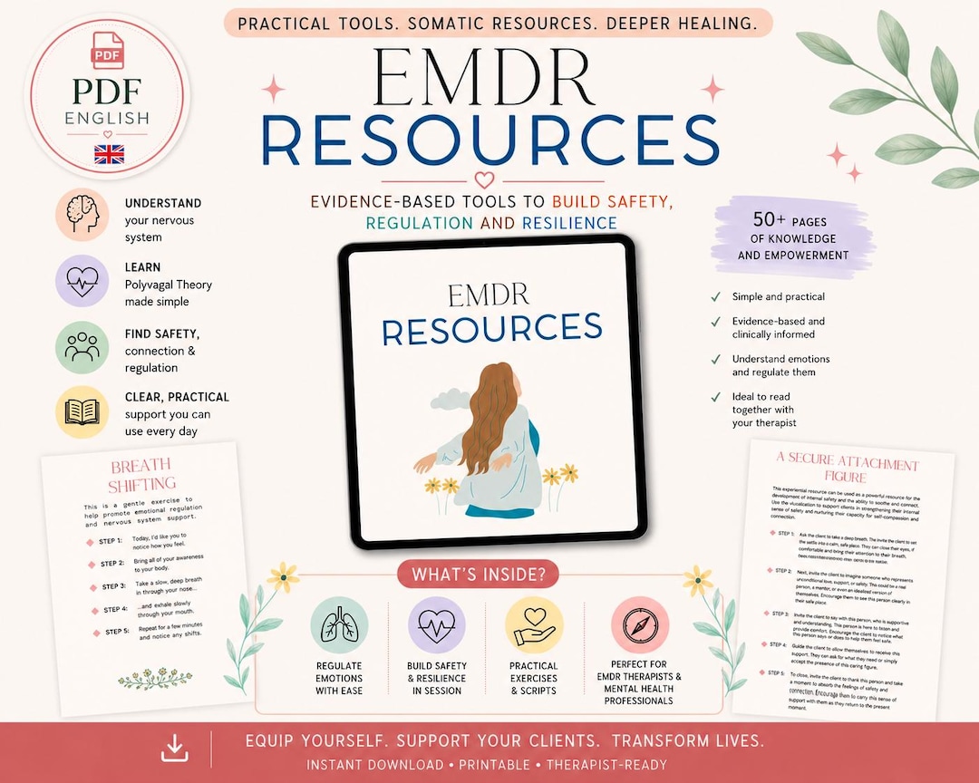 EMDR Resourcing Workbook for Therapists | Stabilization & Safe ...