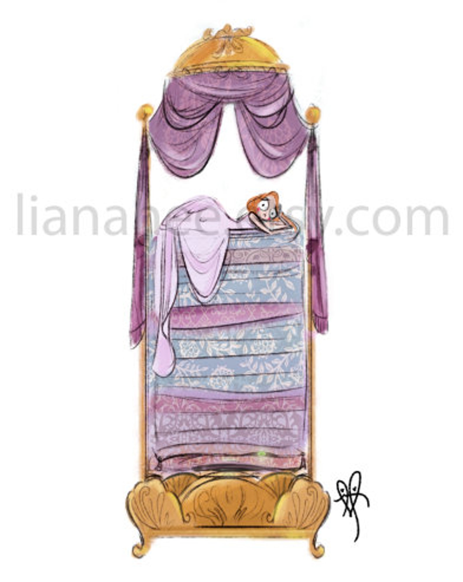 Princess and the Pea Fine Art Print - Etsy