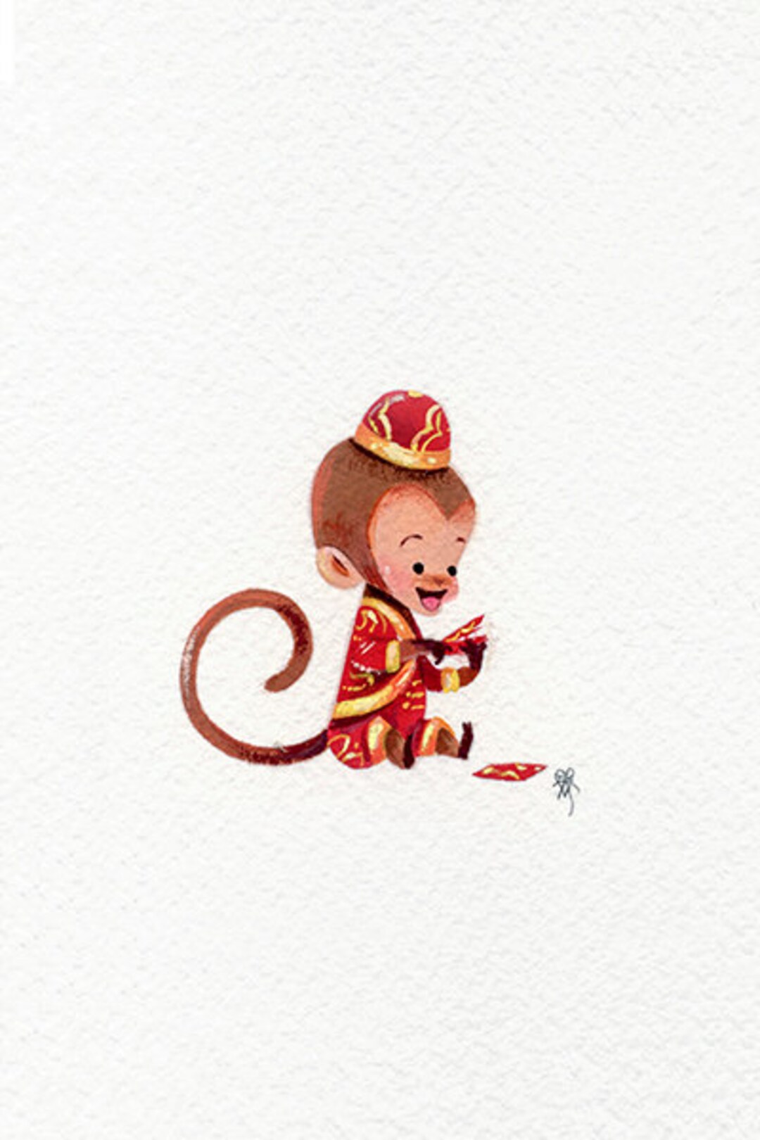 Mini Baller Monkey Fine Art Print - Etsy
