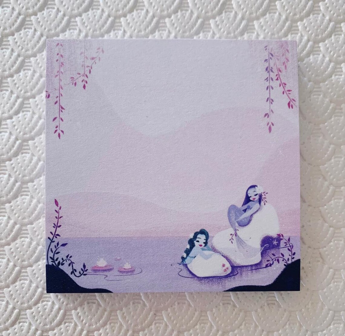 Mermaid Lagoon Lavender Sticky Notes - Etsy