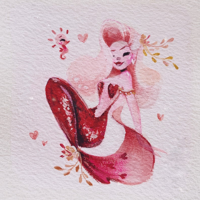 Dreamy Mermaid Fine Art Print | Etsy