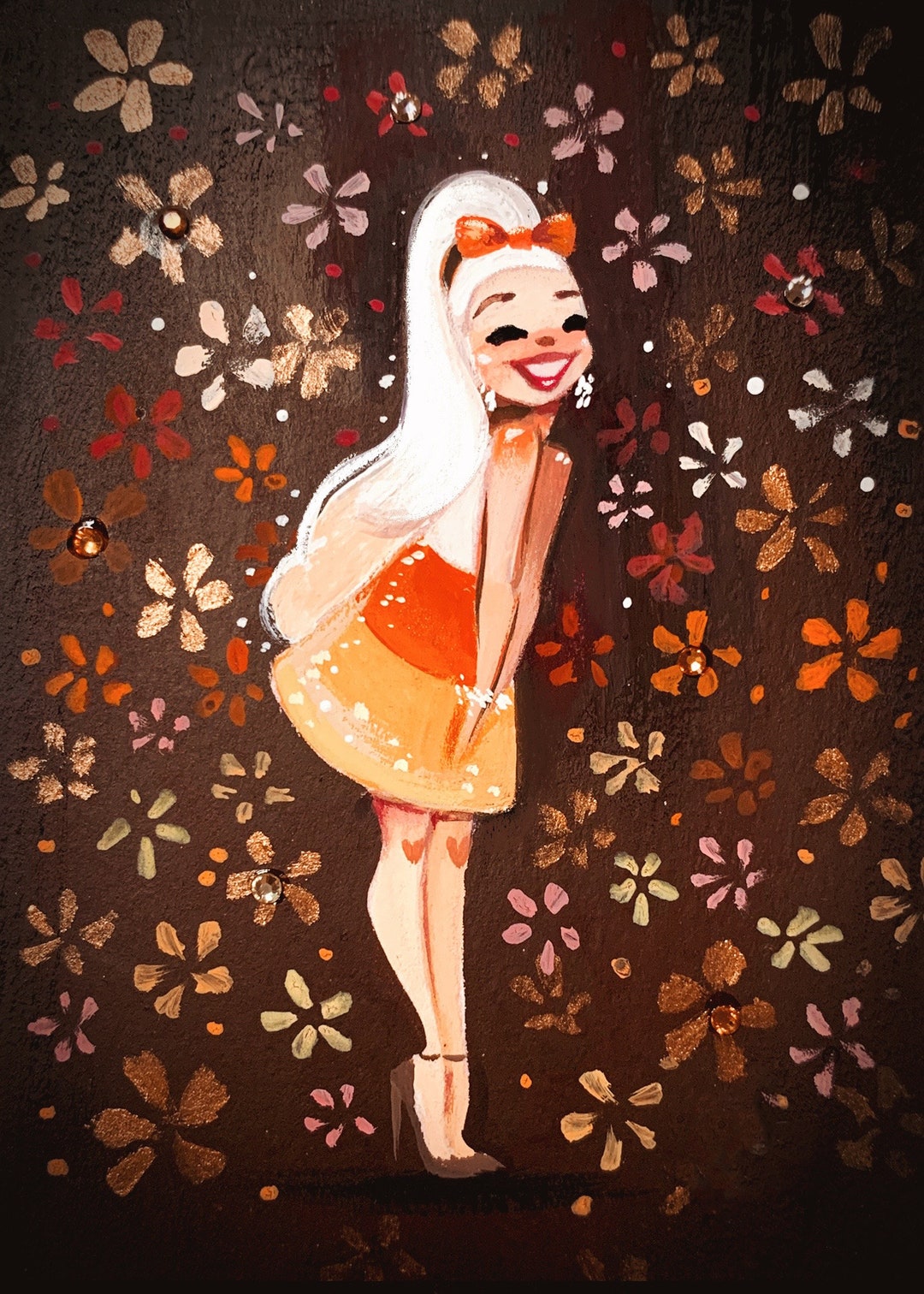 Candy Corn Mod Cutie Fine Art Print - Etsy