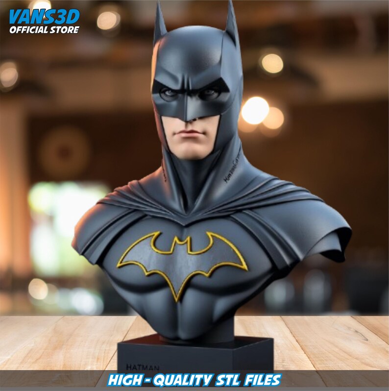 Batman Bust Head STL File for 3D Printing High Quality 3D Model Digital ...