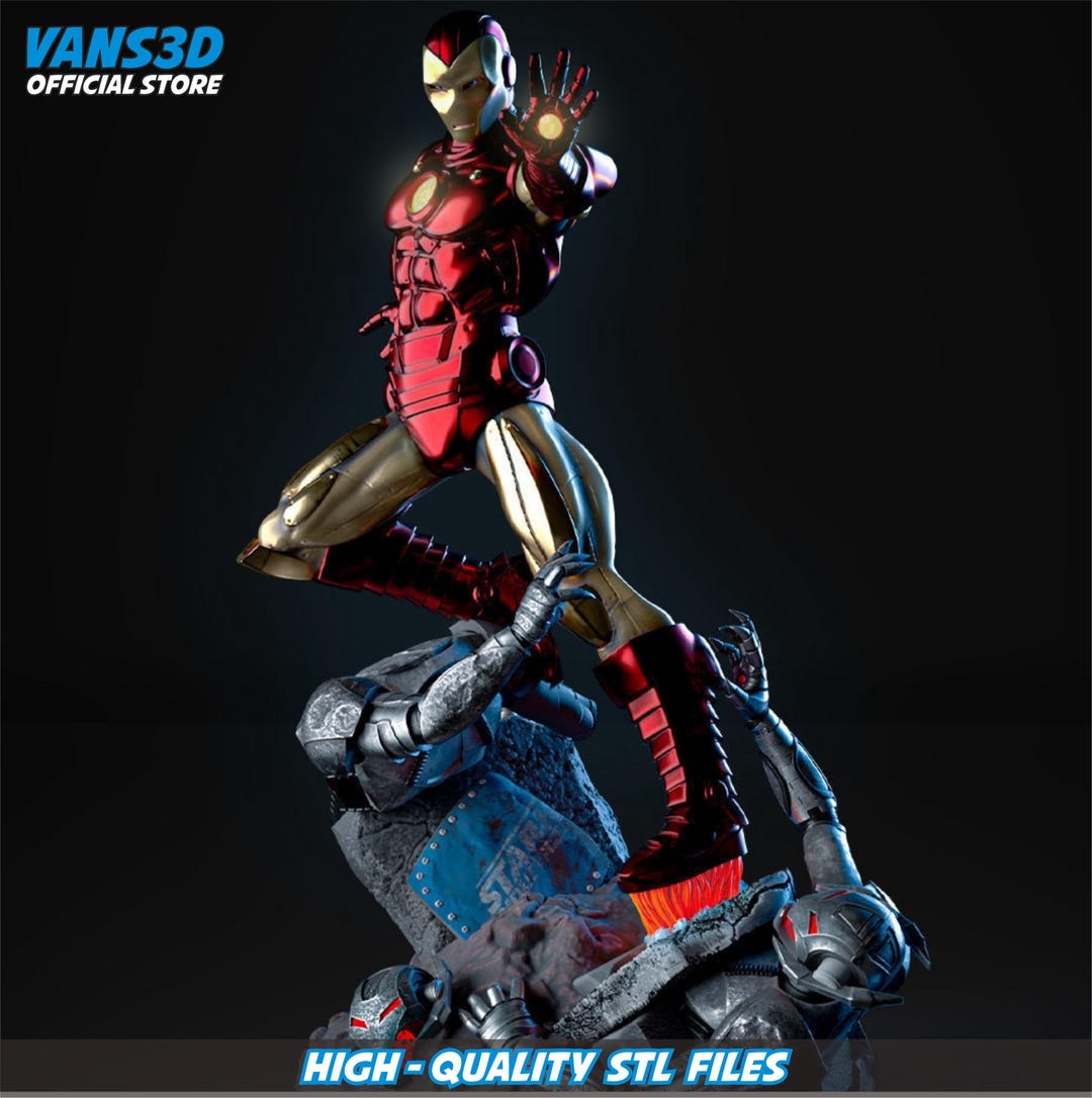 Iron Man Standing Full Body STL File for 3D Printing High Quality 3D ...