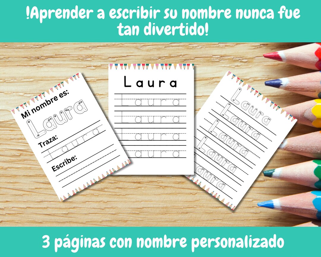 Trazando Mi Nombre | Hoja De Trabajo Personalizada Práctica De Nombre ...