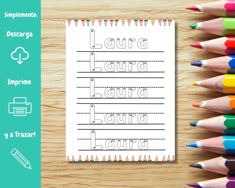 Trazando Mi Nombre | Hoja De Trabajo Personalizada Práctica De Nombre ...
