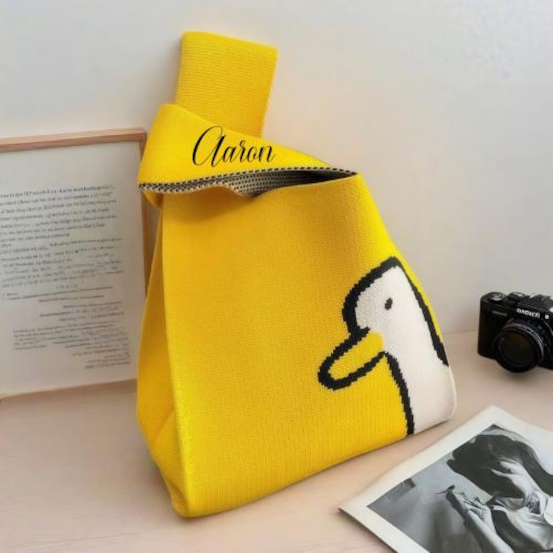 Personalized Knitted Animal Tote Bag With Custom Name, Cute Novelty ...