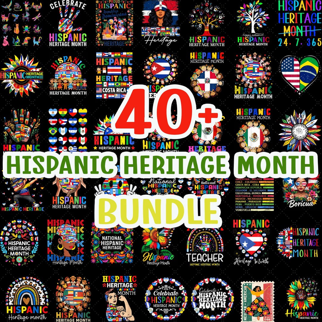 40+ Hispanic Heritage Month Png Bundle, Hispanic Heritage PNG, Latin ...