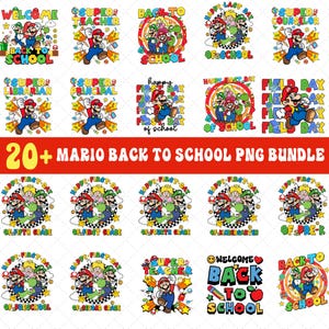 20+ Super Mario Back to School Png Bundle, Mario Kindergarten Png ...