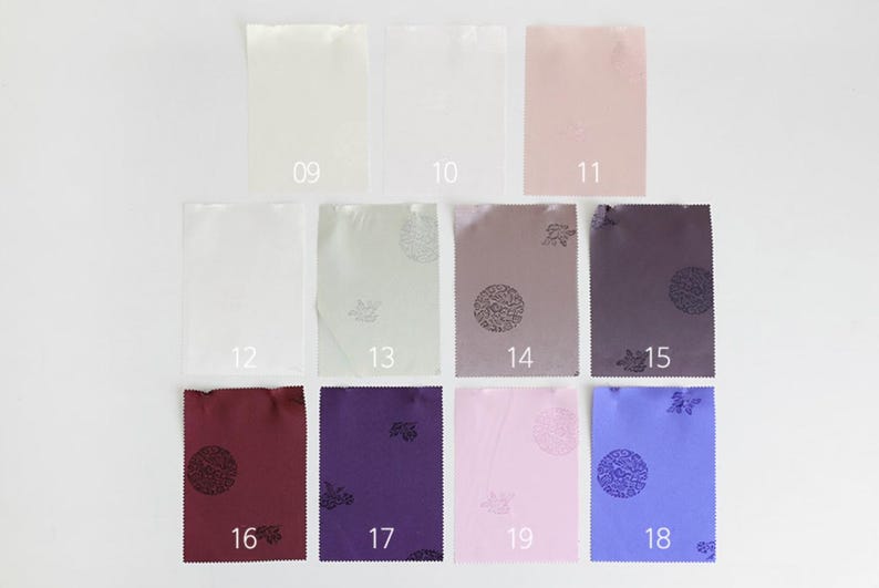 Korean Hanbok Silk-style Fabric" Design, 40 Solid Colors, 110cm (43 ...