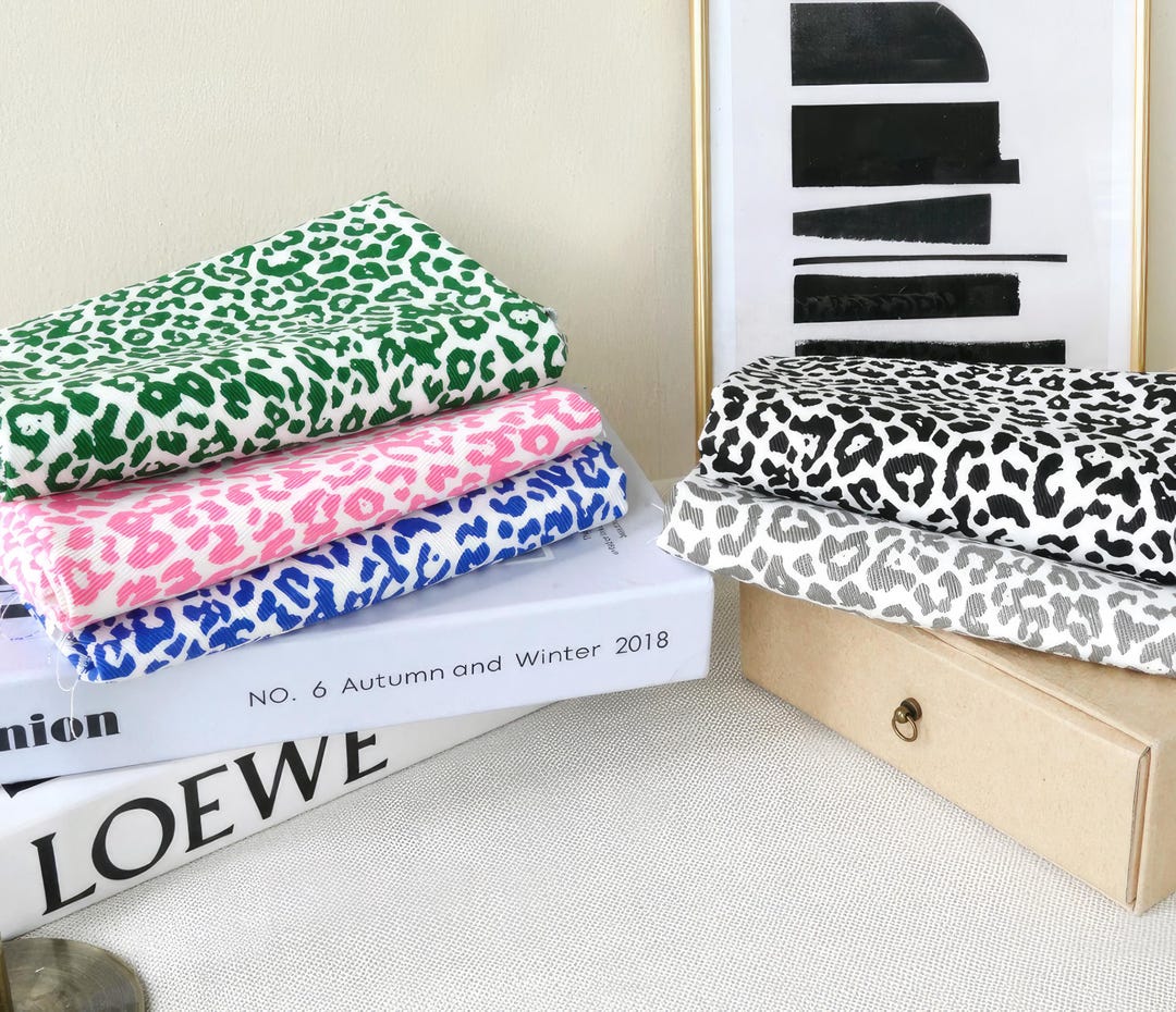 100% Cotton 15s Canvas DTP | "main Leopard" Heavyweight Fabric for Bags ...