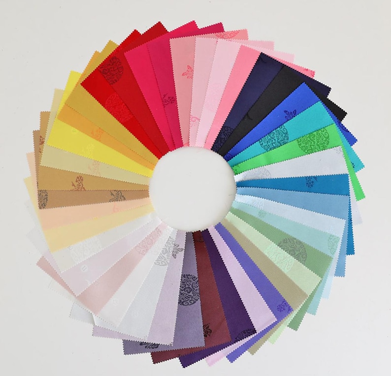 Korean Hanbok Silk-style Fabric" Design, 40 Solid Colors, 110cm (43 ...