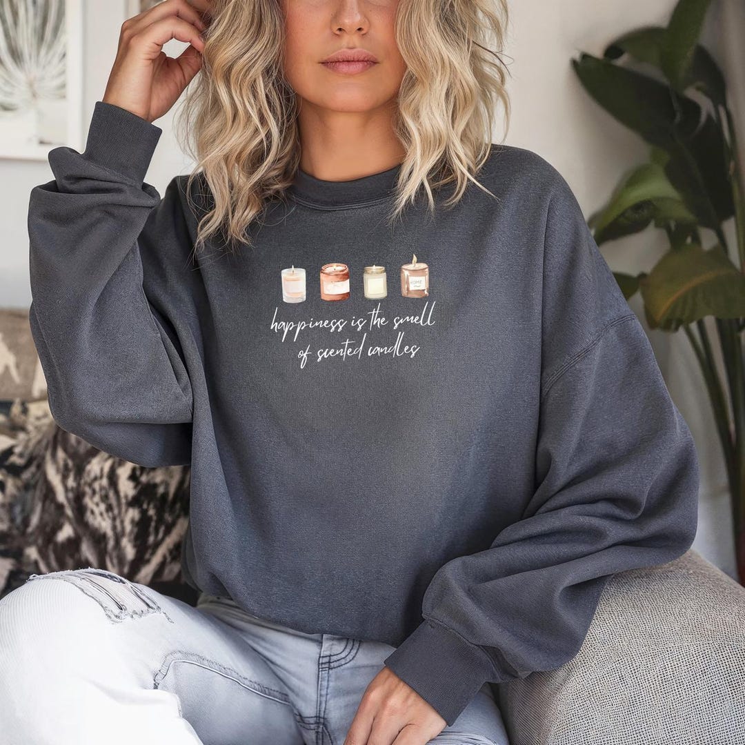 Sweater With Scented Candles, Gift for Candle Lovers, Cozy Sweater ...
