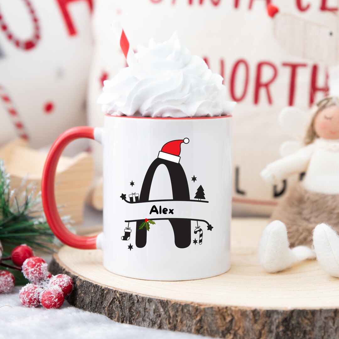 Personalized Christmas Mug With Name, Hot Chocolate Mug, Secret Santa ...