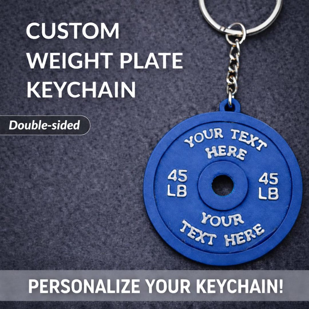 Double-sided Fully Customizable Gym Keychains - Etsy