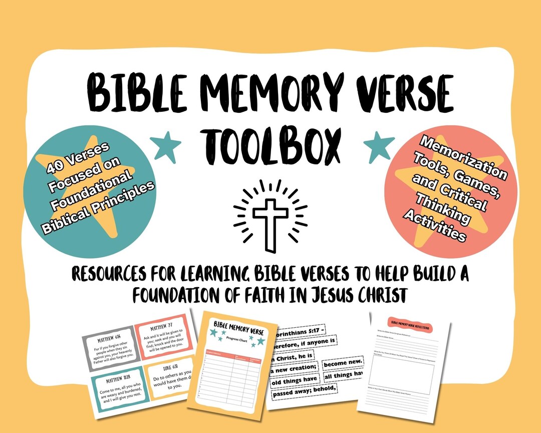 Bible Memory Verse Toolbox: Sunday School Learning Activities ...