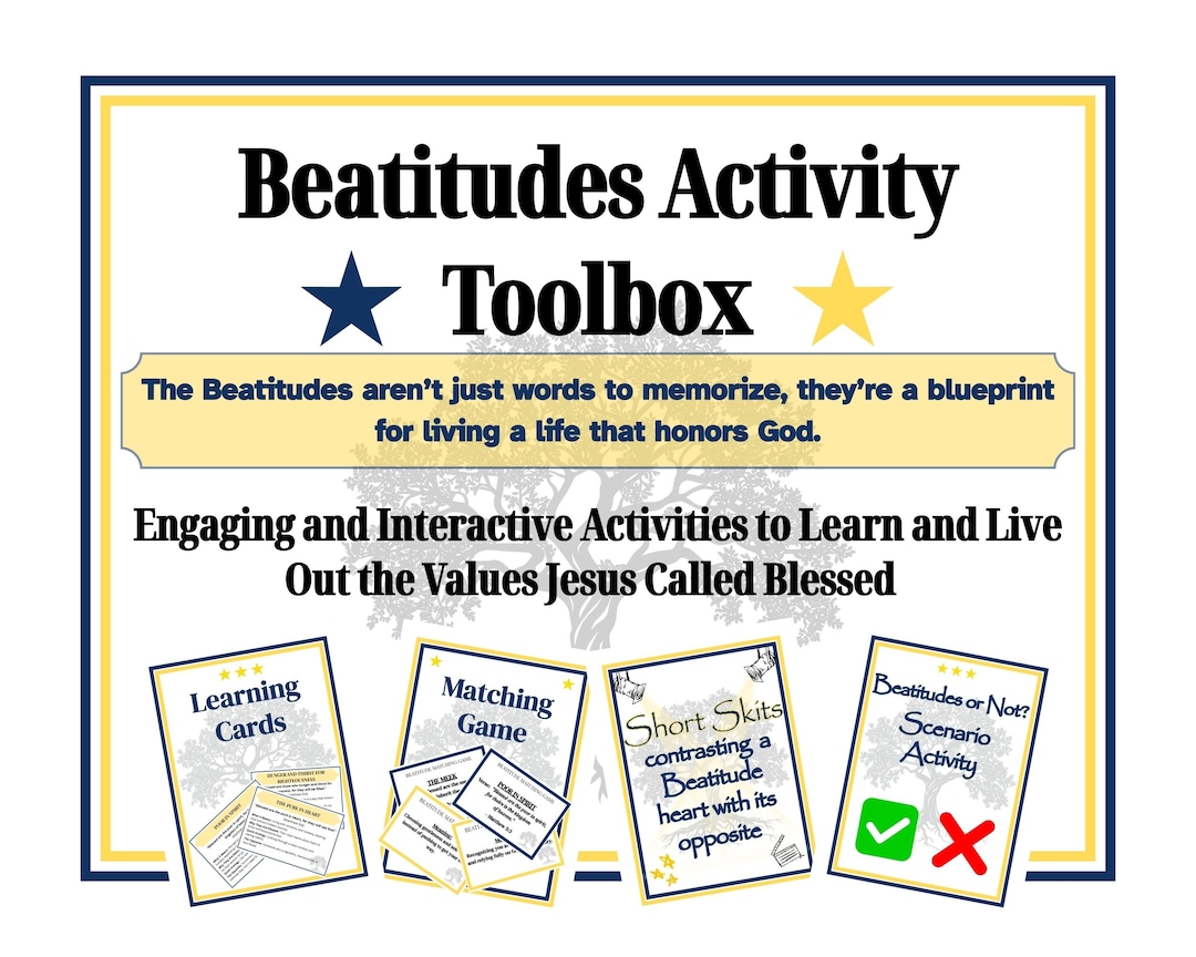 Beatitudes Activity Toolbox: Bible Skits & Games (digital Download) - Etsy