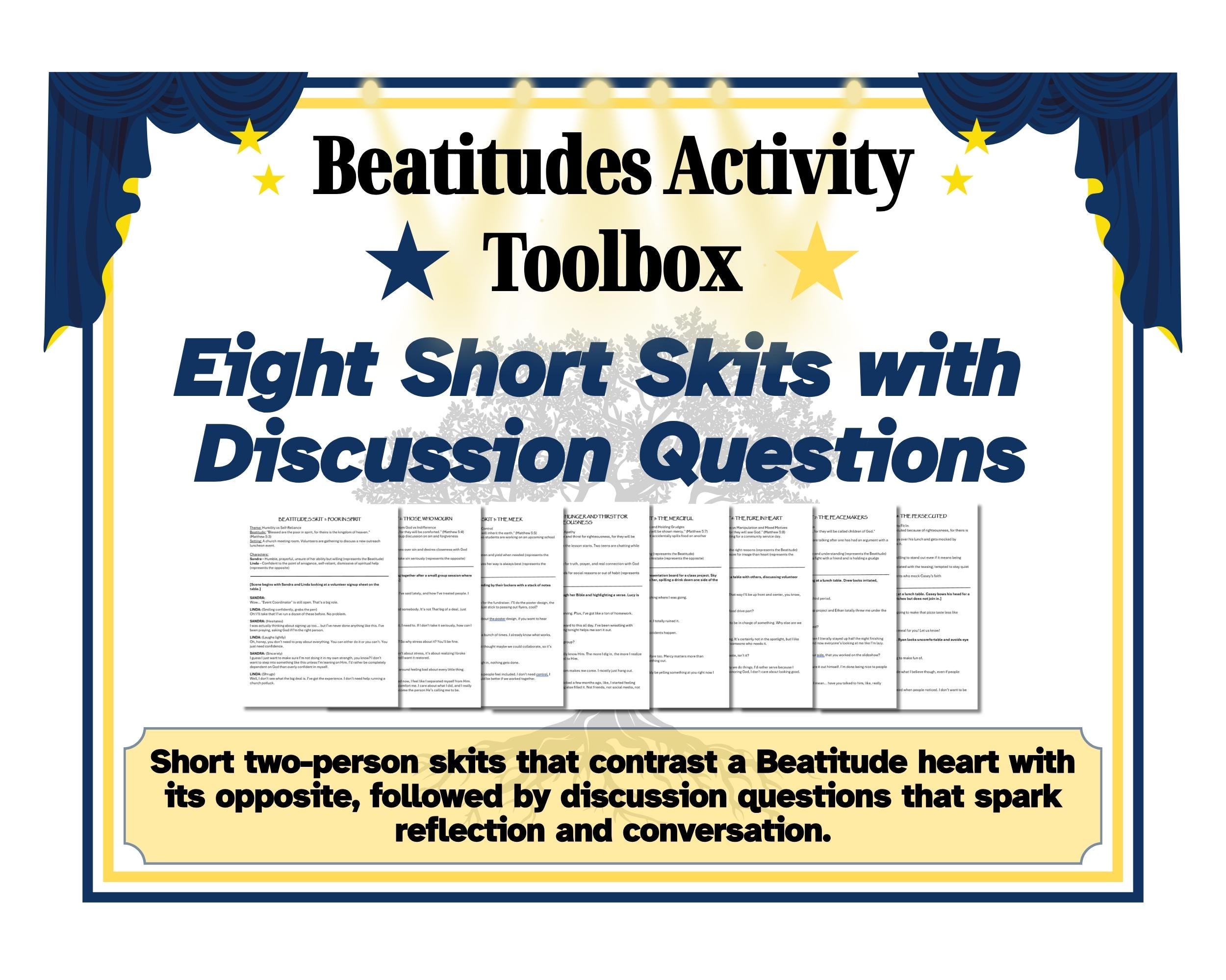 Beatitudes Activity Toolbox: Bible Skits & Games (digital Download) - Etsy