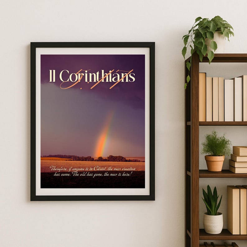 2 Corinthians 5:17 Bible Verse Print, Christian Wall Art (PDF)(JPG) - Etsy UK