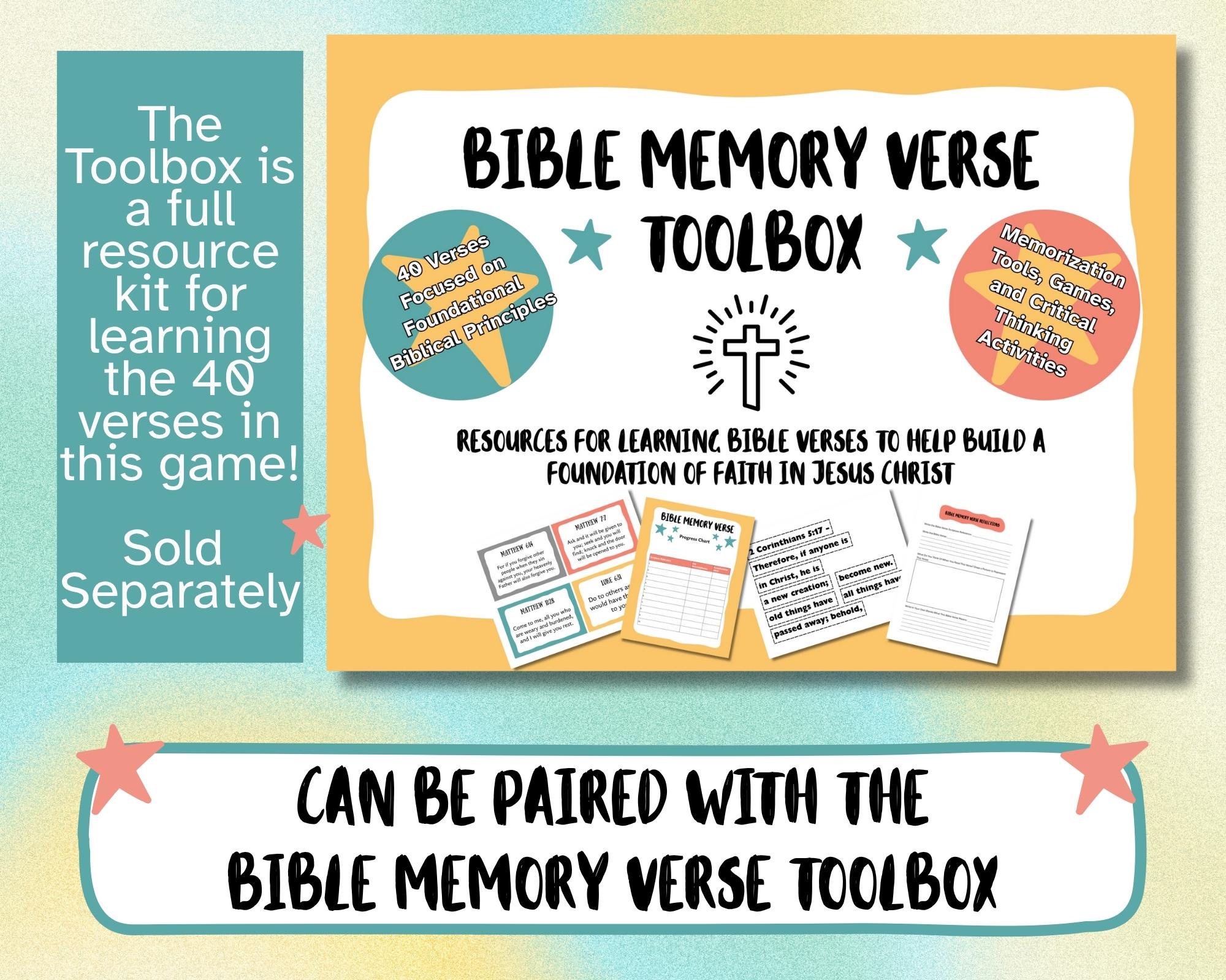 Bible Memory Verse Bingo Game: Sunday School Activity (PDF) - Etsy