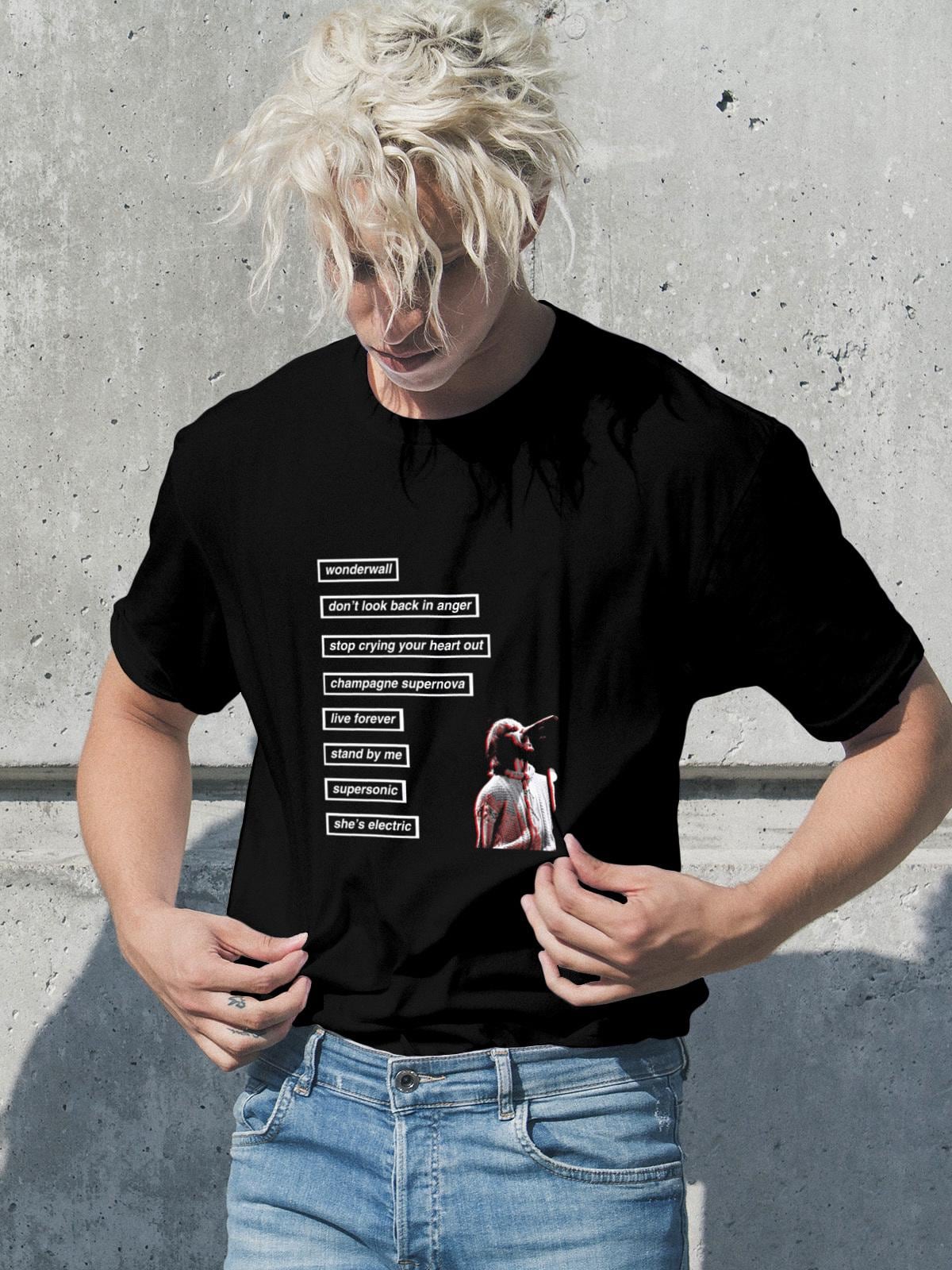 Oasis Band T-shirt, Unisex Template, Compilation Oasis Songs - Etsy