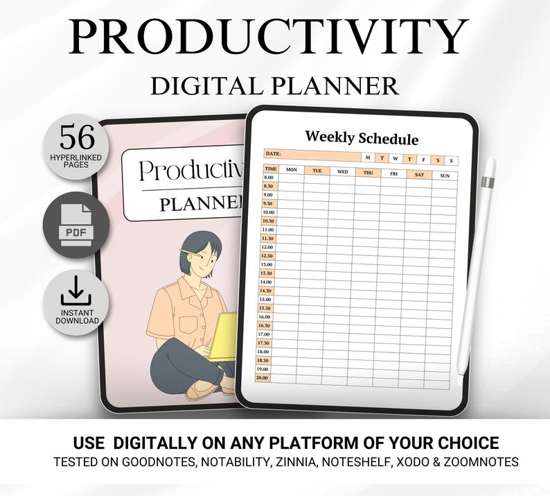 Printable Productivity Planner, Productivity Journal Template ...