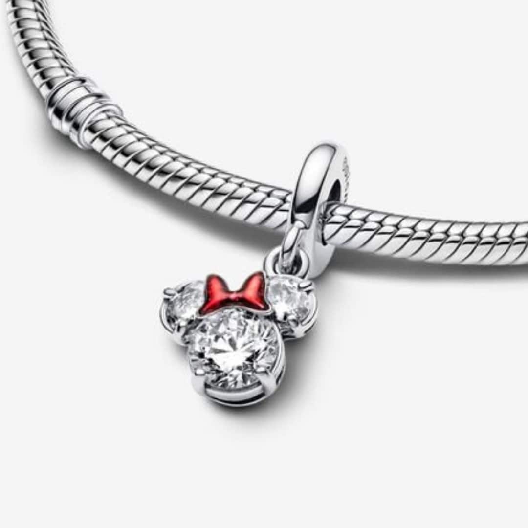 Pandora Charms,disney Minnie Mouse Silhouette Dangle Charm,handmade ...