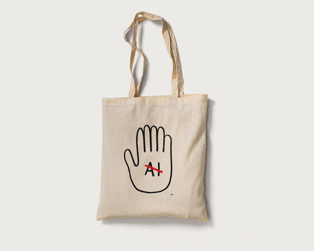 Stop AI Tote Bag or Print, Anti Ai Wall Art, Anti Ai Gift, No to ...