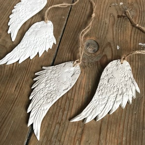 Angel Wing Clay Decoration - Etsy