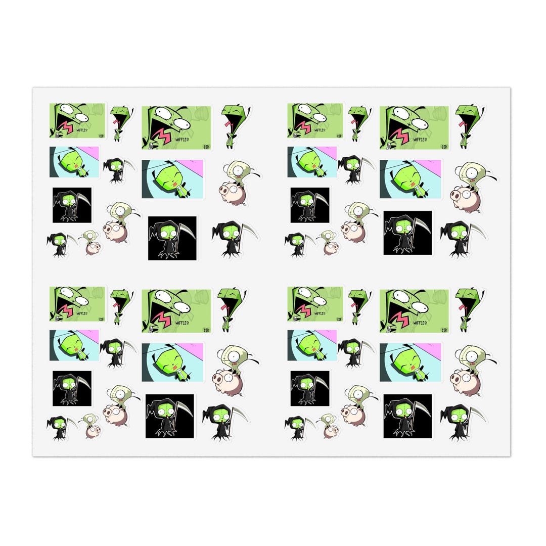 Gir Invader Zim Sticker Sheets: Planner, Journal, Laptop Decor - Etsy