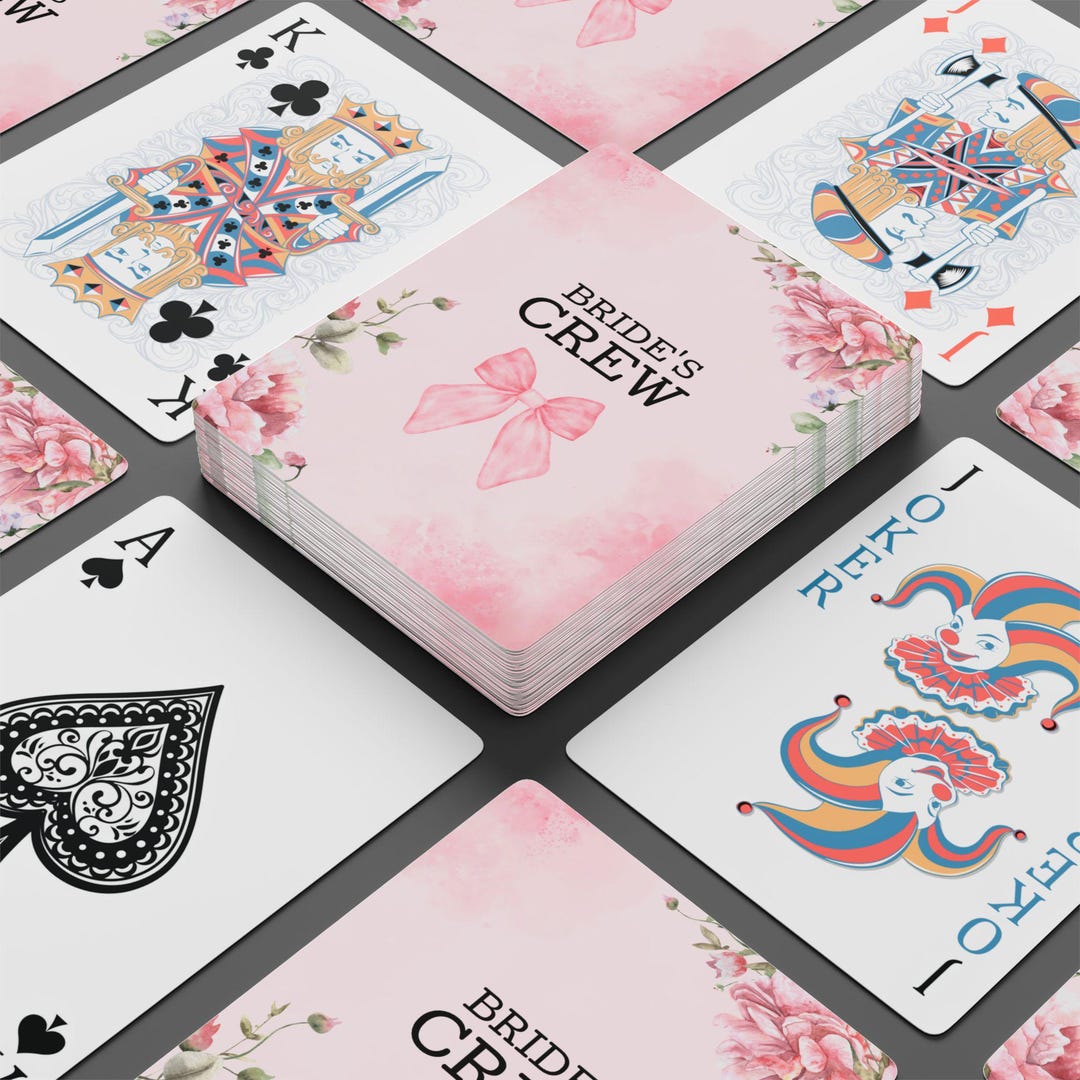 Bridal Floral Poker Cards: Elegant Card Games for Poker Night - Etsy