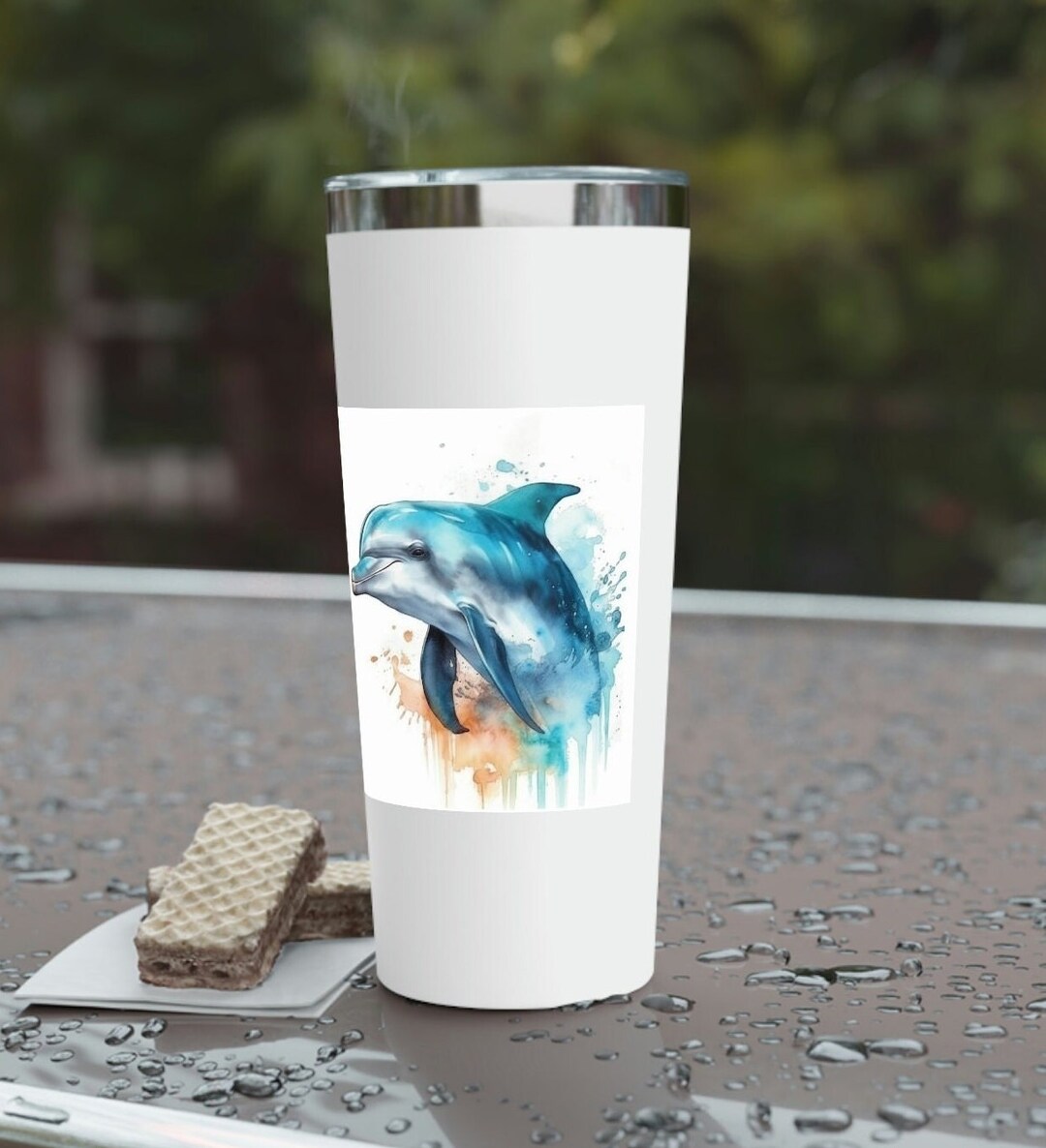 Dolphin Cup, Dolphin Tumbler, Dolphin Watercolor Insulated Tumbler ...