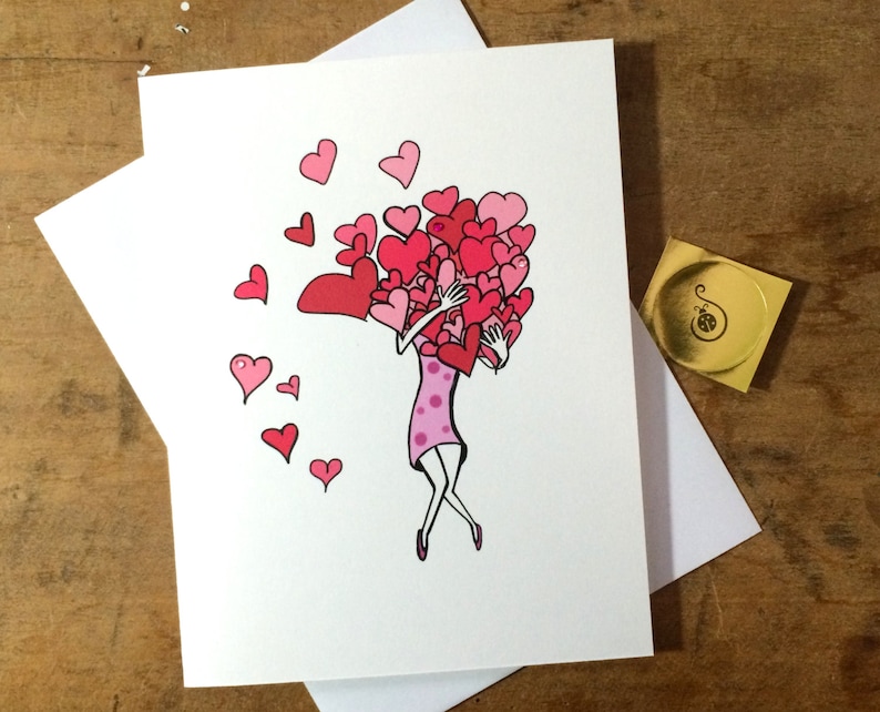 Sending Lots of Love Your Way, Love Card, Made on Recycled Paper, Comes ...