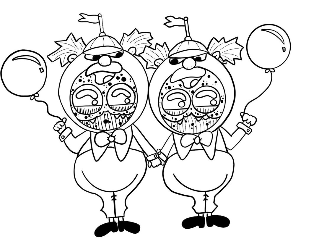 Printable, Downloadable Coloring Page Wobblins Monster Art Tweedledee ...