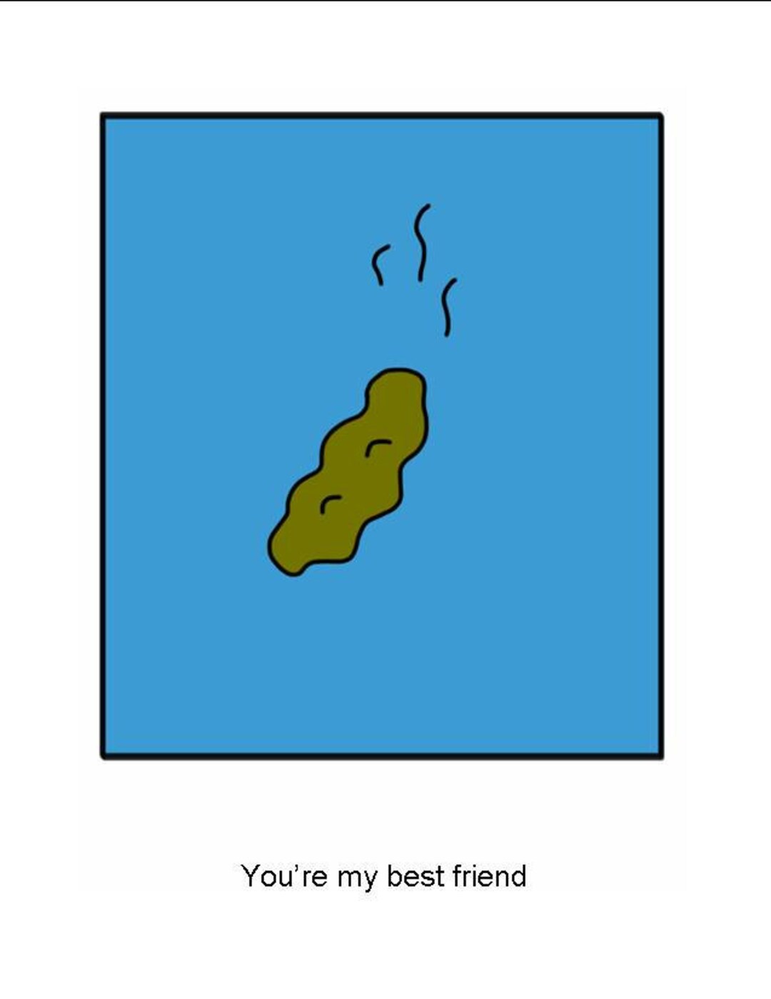 Poop Birthday Card, Funny Birthday Card, You're My Best Friend Because ...