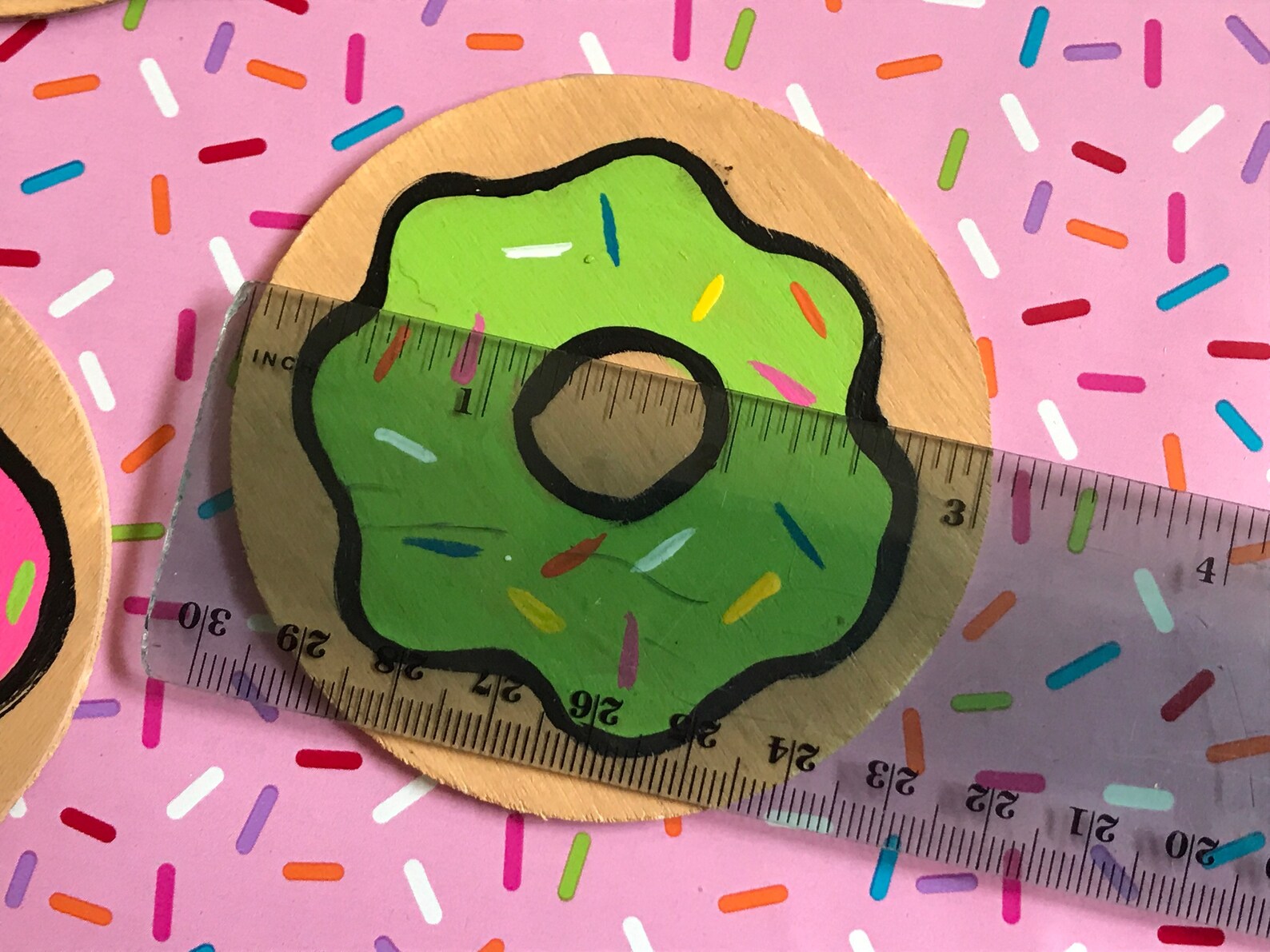 Donut Coasters, Doughnut Coasters, Hand Painted, 3 Inch Set of Four - Etsy